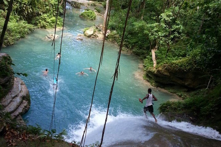 Blue Hole Waterfalls Tour from Falmouth