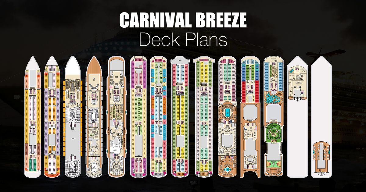 Carnival Breeze Cruise Ship Deck Plans (2026) | Gangwaze