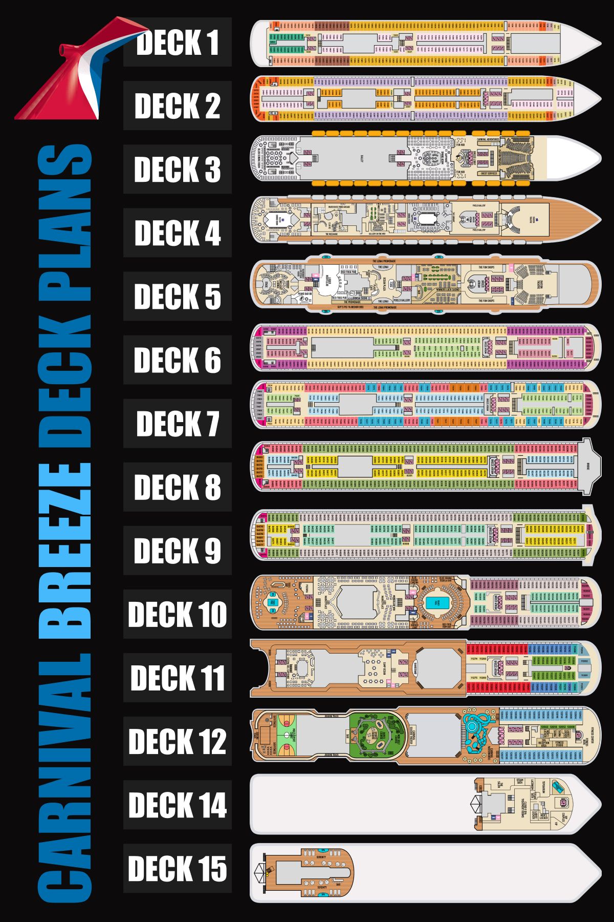 Carnival Breeze Deck Plans