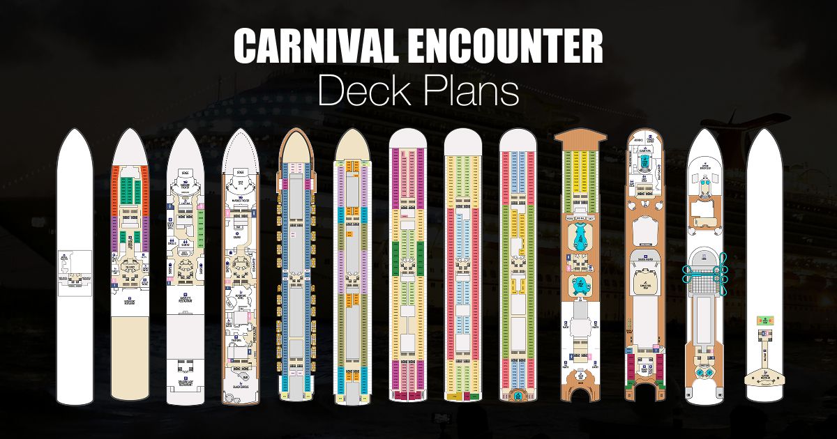 Carnival Encounter Cruise Ship Deck Plans (2026) | Gangwaze