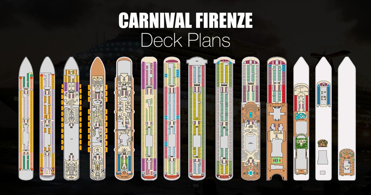Carnival Firenze - Deck Plans [Decks 1 - 15]