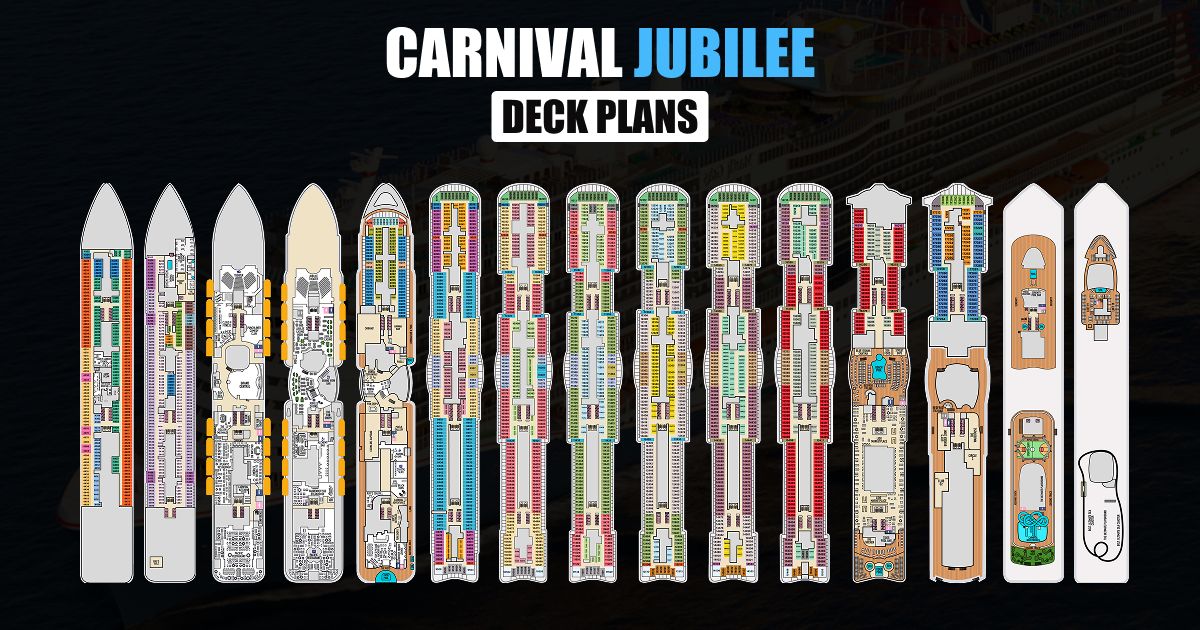 Carnival Jubilee - Deck Plans [Decks 4 - 19]