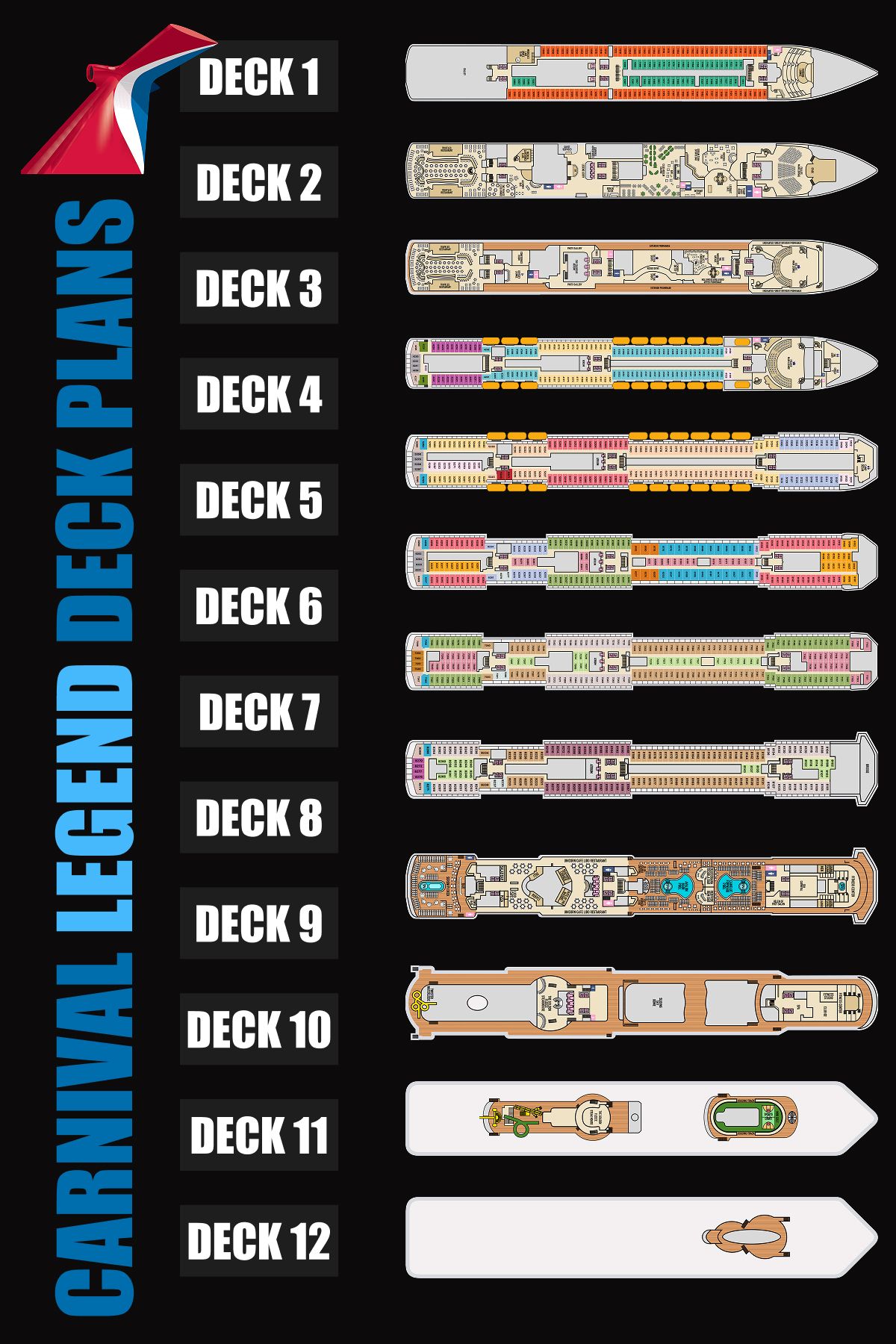 Carnival Legend Deck Plans