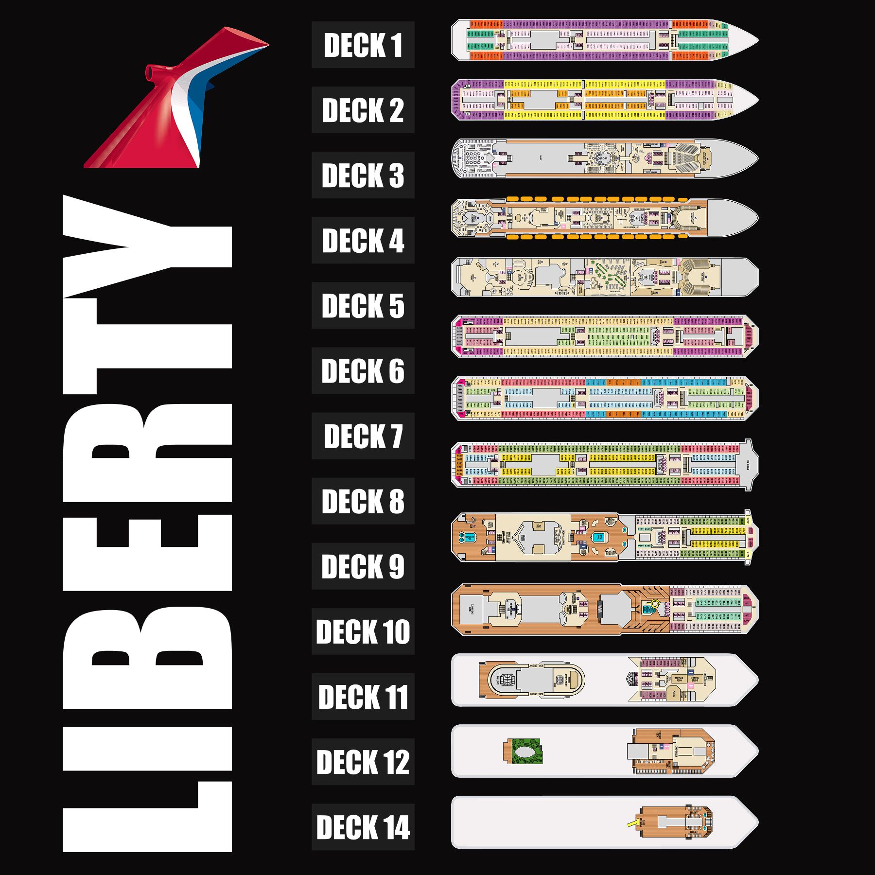 Carnival cruise line deck plans photos - Lontgrouptravel.com