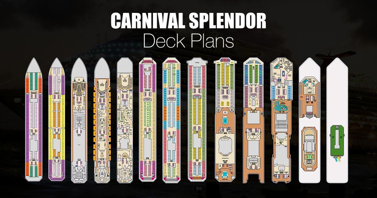 Carnival Splendor - Deck Plans [Decks 1 - 14]