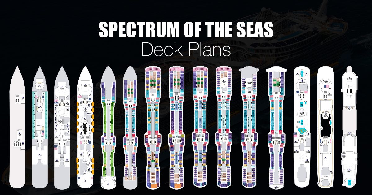 Spectrum of the Seas Cruise Ship Deck Plans (2026) | Gangwaze