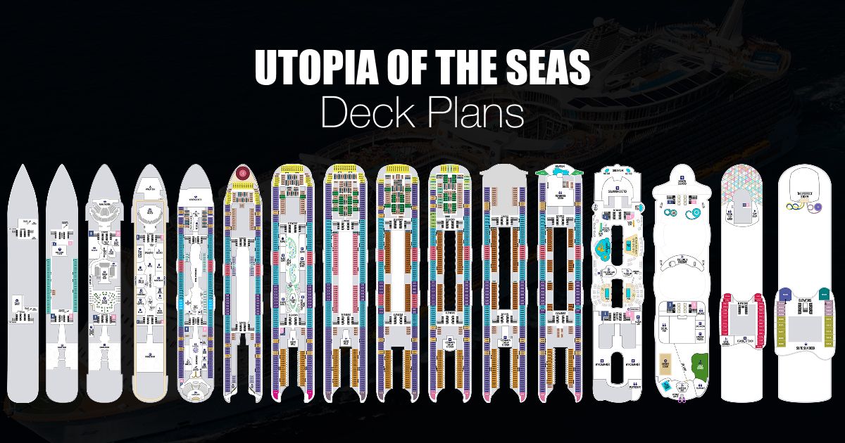 Utopia of the Seas - Deck Plans [Decks 2 - 18]