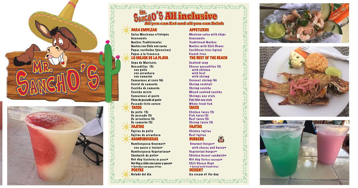 Mr Sanchos Menu - All Inclusive vs Pay as You Go Food & Drink | Gangwaze