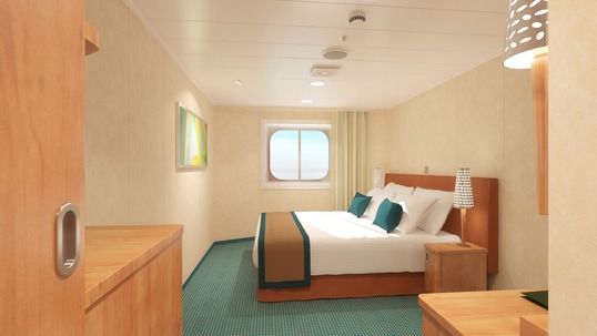 Cabin 3136 - Interior with Picture Window (Walkway View) - Carnival Sunrise
